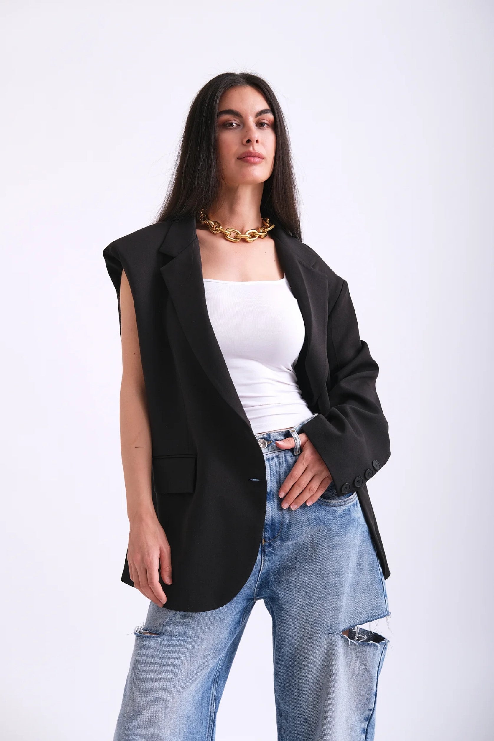Single Sleeve Blazer – Blinktrends.com.kw